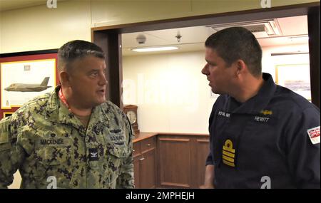 Captain Richard Hewitt, commanding officer of HMS Prince of Wales, is ...