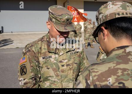 Soldiers from Alpha Company, 304th ESB-E Battalion, receive coins for ...
