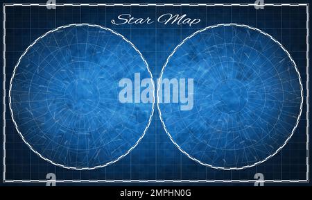 High detailed Star Map with names of constellations Stock Photo - Alamy