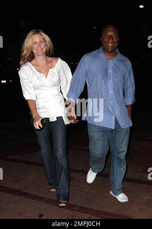 Comedian and talk show host Byron Allen enjoys a night out with wife ...