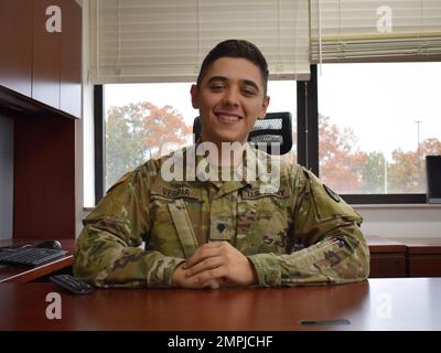 Army Reserve Soldier Spc. Nicholas Small with the 353rd Transportation ...