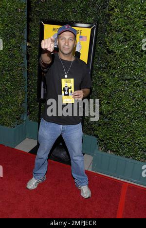 Tom Morello attends the premiere of Michael Moore's new film ...