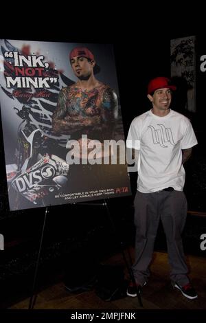 Motocross star Carey Hart unveils his new PETA promotional ad which ...