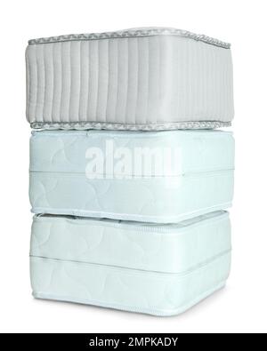 Modern orthopedic mattress on white background, closeup Stock Photo - Alamy