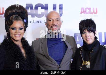 Andra Day, from left, Common and Diane Warren attend the 2017 ACLU ...