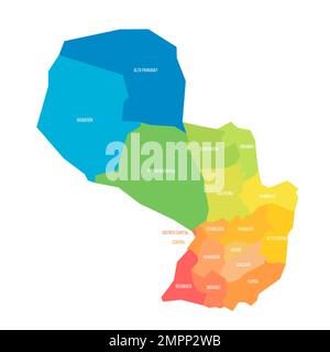 Paraguay political map of administrative divisions Stock Vector Image ...