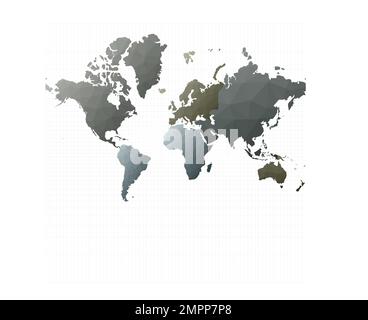 World map vector. Mercator projection. Exotic vector illustration Stock ...