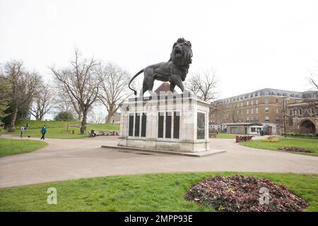 The Maiwand Lion, War Memorial in Forbury Gardens, Reading, Berkshire ...