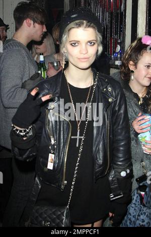 Pixie Geldof, daughter of musician Bob Geldof, dons a leather biker ...