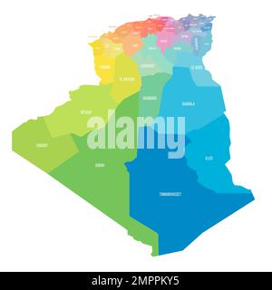 Algeria political map of administrative divisions - provinces ...