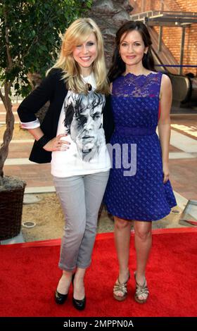 Ashley Eckstein (L) and Catherine Taber arrive at TV.com's NOW Awards hosted by John Oliver ...