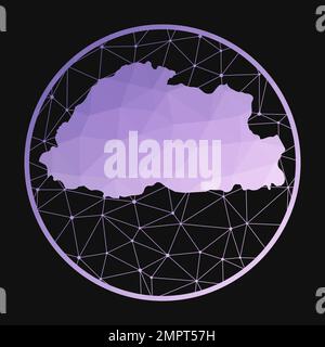 Bhutan shape on gradient background. Country map with scratch texture ...