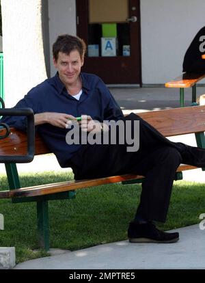 - Actor Declan Joyce takes a rest on a park bench while enjoying a day ...