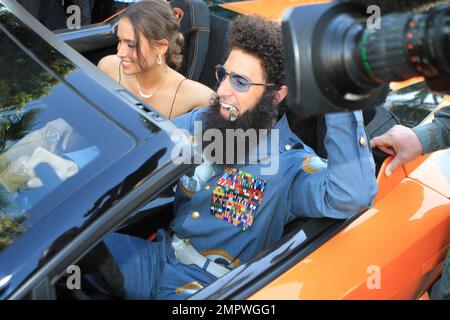 Dressed as his character from the film "The Dictator," Sacha Baron ...