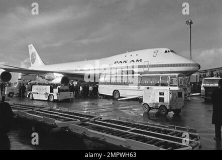 Jan. 22, 1970 - Jumbo Jet Arrives In Inaugural Flight: View showing the ...