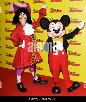 Captain Hook and Mickey Mouse at the Disney Junior launch party at the ...
