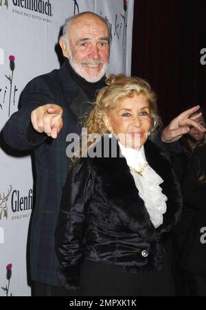 Sir Sean Connery and wife Lady Connery look on during the ceremonial ...