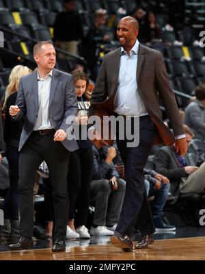 Denver Nuggets general manager Calvin Booth during a rally and parade ...
