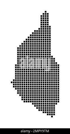 Area map of Penang Island, Malaysia. This artmap of Penang Island ...