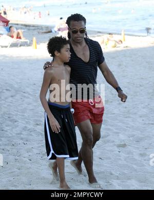 Ex Dutch soccer player Edgar Davids spends a day on the beach after ...