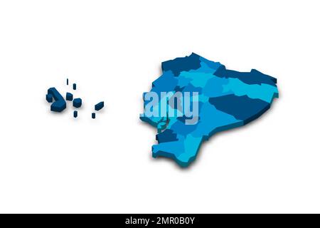 Ecuador political map of administrative divisions - provinces. Blank ...