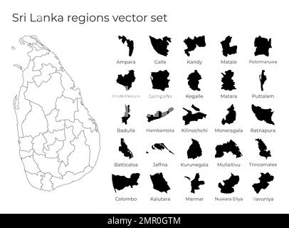 Sri Lanka map collection. Borders of Sri Lanka for your infographic ...