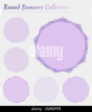 Abstract round labels. Circular backgrounds in sunset colors ...