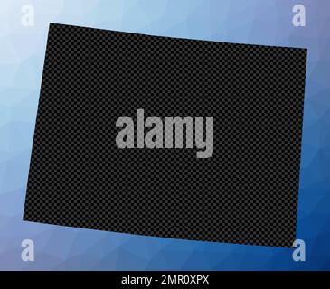 Colorado US state stencil map. Laser cutting template on transparent ...