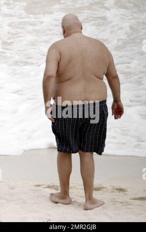 Exclusive!! Rapper Fat Joe (aka Fat Joe da Gangsta) beachside with his ...