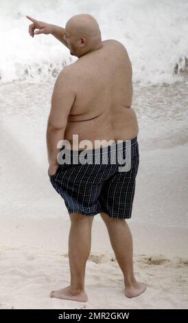 Exclusive!! Rapper Fat Joe (aka Fat Joe da Gangsta) beachside with his ...