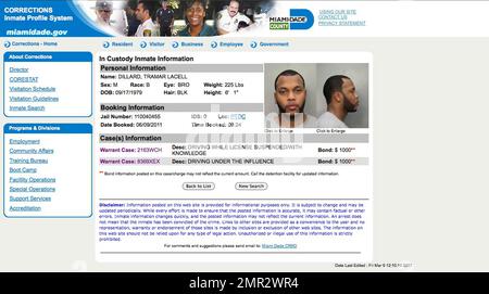 This is the mugshot and booking information for Flo Rida (real name ...