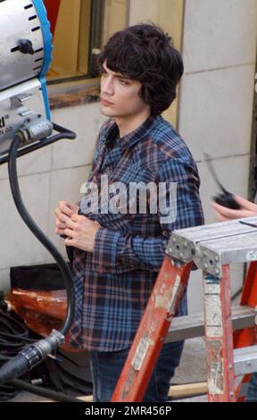 EXCLUSIVE!! George Finn prepares to film a scene for his new movie LOL ...