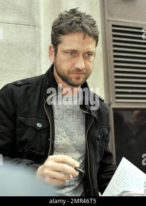 Scottish actor Gerard Butler pays a visit to BBC Radio 1 Studios ...