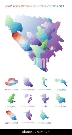 Bosnia and Herzegovina Map. Bosnian and Herzegovinian Country Map ...