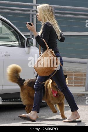 EXCLUSIVE!! Chelsea Handler arrives with her dog Chunk at the "Chelsea ...