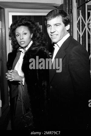 Diahann Carroll and Barnette Lewis at DeVille Gallery on April 15, 1982 ...