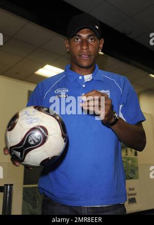 Soccer player Carlo Costly with the Hondonduran National Footbal Team ...