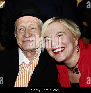 Hugh Hefner and Brigitte Berman attend a screening of "Hugh Hefner ...