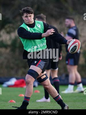 Wales' Teddy Williams during a training session at the Principality ...