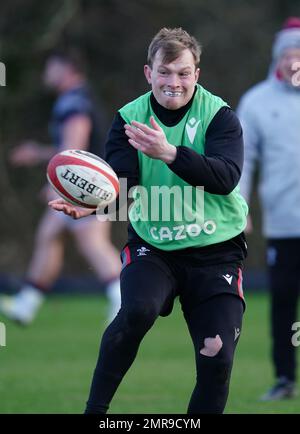 Wales' Nick Tompkins during a training session at the Vale Resort ...