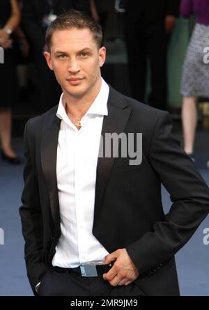 Tom Hardy walks the red carpet for the UK premiere of the new Warner ...