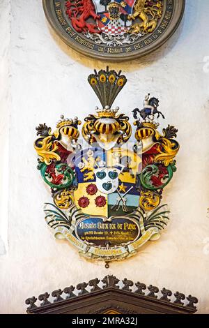 Coats of arms of German-Baltic noble houses in the Cathedral Church of ...