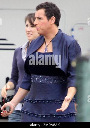 EXCLUSIVE!! Actor Adam Sandler walks around on set in costume ...