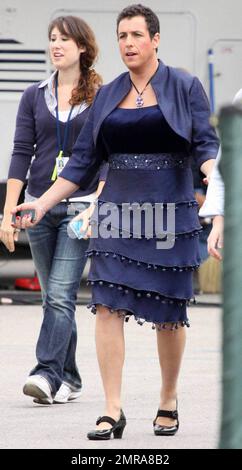 EXCLUSIVE!! Actor Adam Sandler walks around on set in costume ...