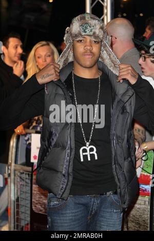Rapper Chipmunk walks the red carpet at the premiere of "Jackass 3D ...