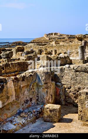 Ruins of old roman city of Nora, island of Sardinia Stock Photo - Alamy