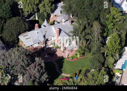 Aerial views of the Jackson family compound the day after Michael ...