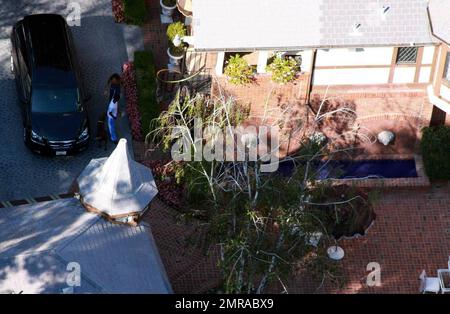 - Aerial views of the Jackson family compound the day after Michael ...