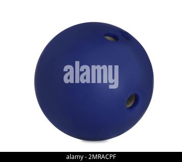 Modern blue bowling ball isolated on white Stock Photo - Alamy