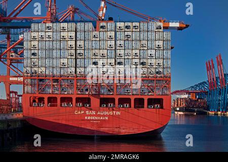 The container ship Cap San Augustin reaches the port of Rotterdam on 3 ...